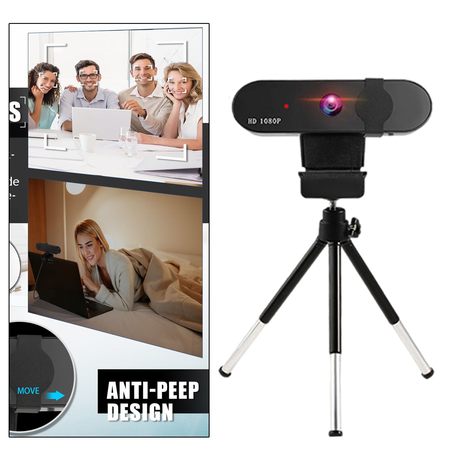 Business Webcam Met Microfoon & Privacy Cover ... – Vicedeal