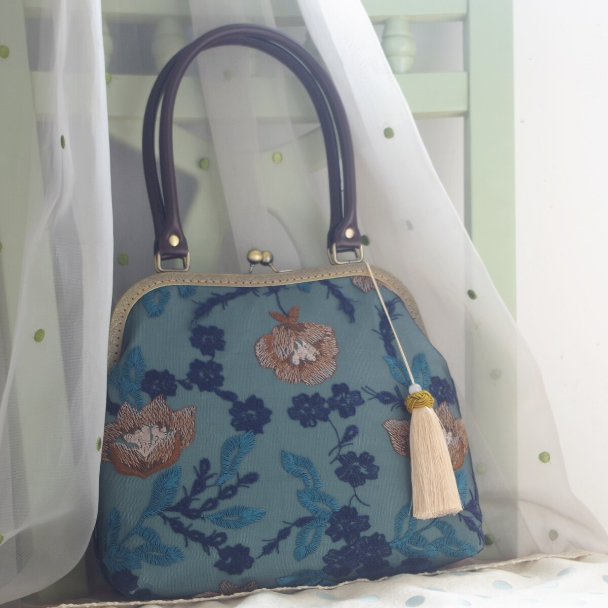 Handmade Women Floral Emboriery Handbag Lady Chine... – Grandado