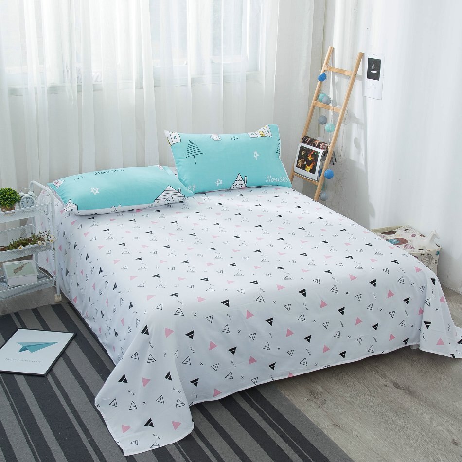 Cartoon style printed bed sheet microfiber fabric ... – Grandado