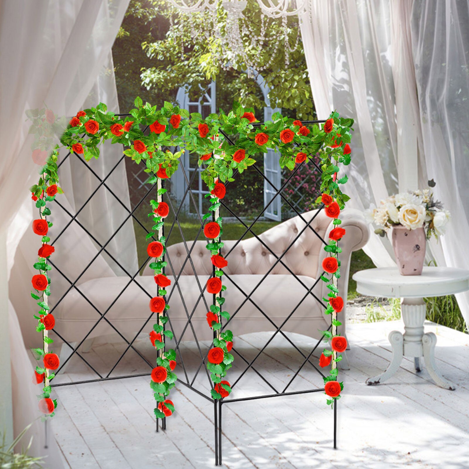 3pcs Foldable Plant Arch Climbing Trellis Frame Ga... – Grandado
