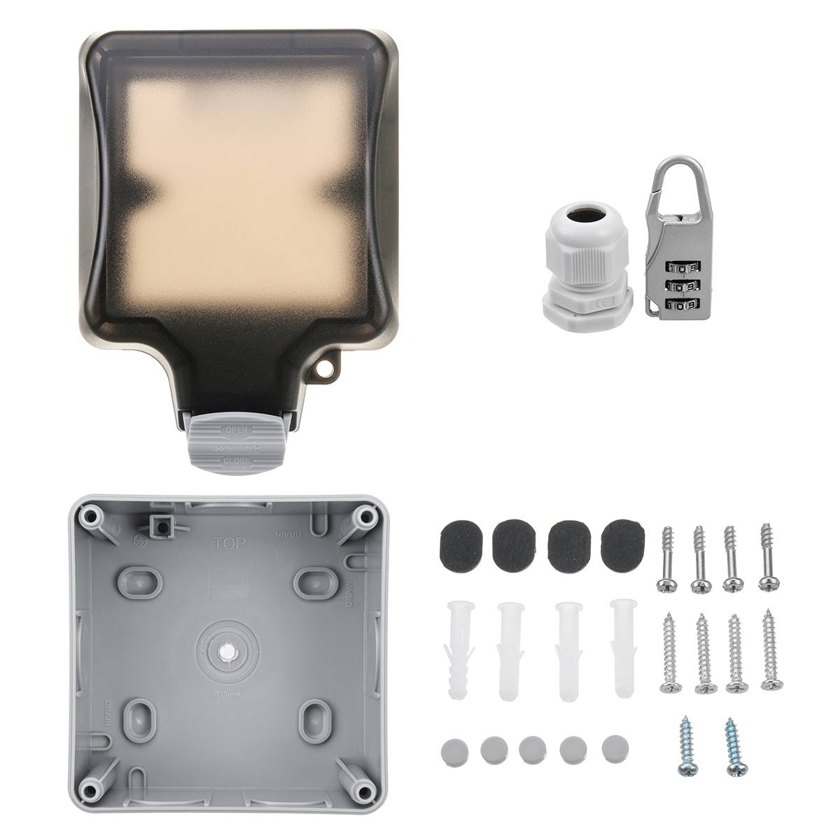 1/2 Gang Electric Plug Box Cover Safety Socket Pro... – Grandado