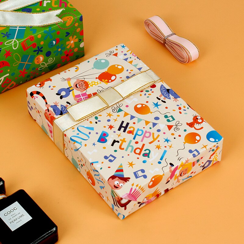 50x70cm Color Happy Birthday Wrapping Paper Roll f... – Grandado