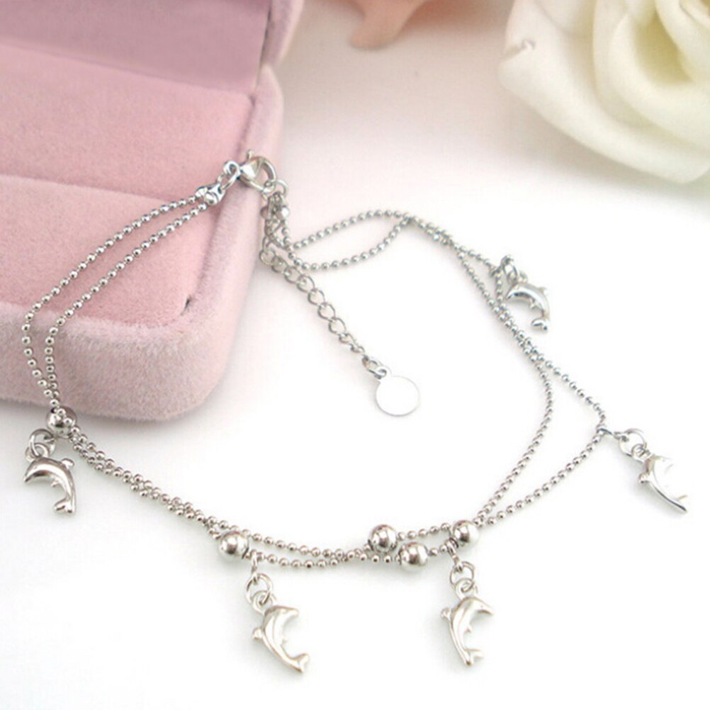 1Pc Women Chain Dolphin Fish Anklet Bracelet Sanda... – Grandado