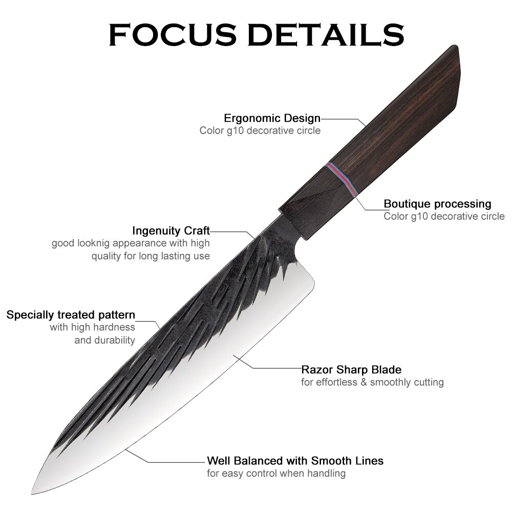 XITUO 8 Sets Kitchen knives Handmade Forged Japane... – Vicedeal