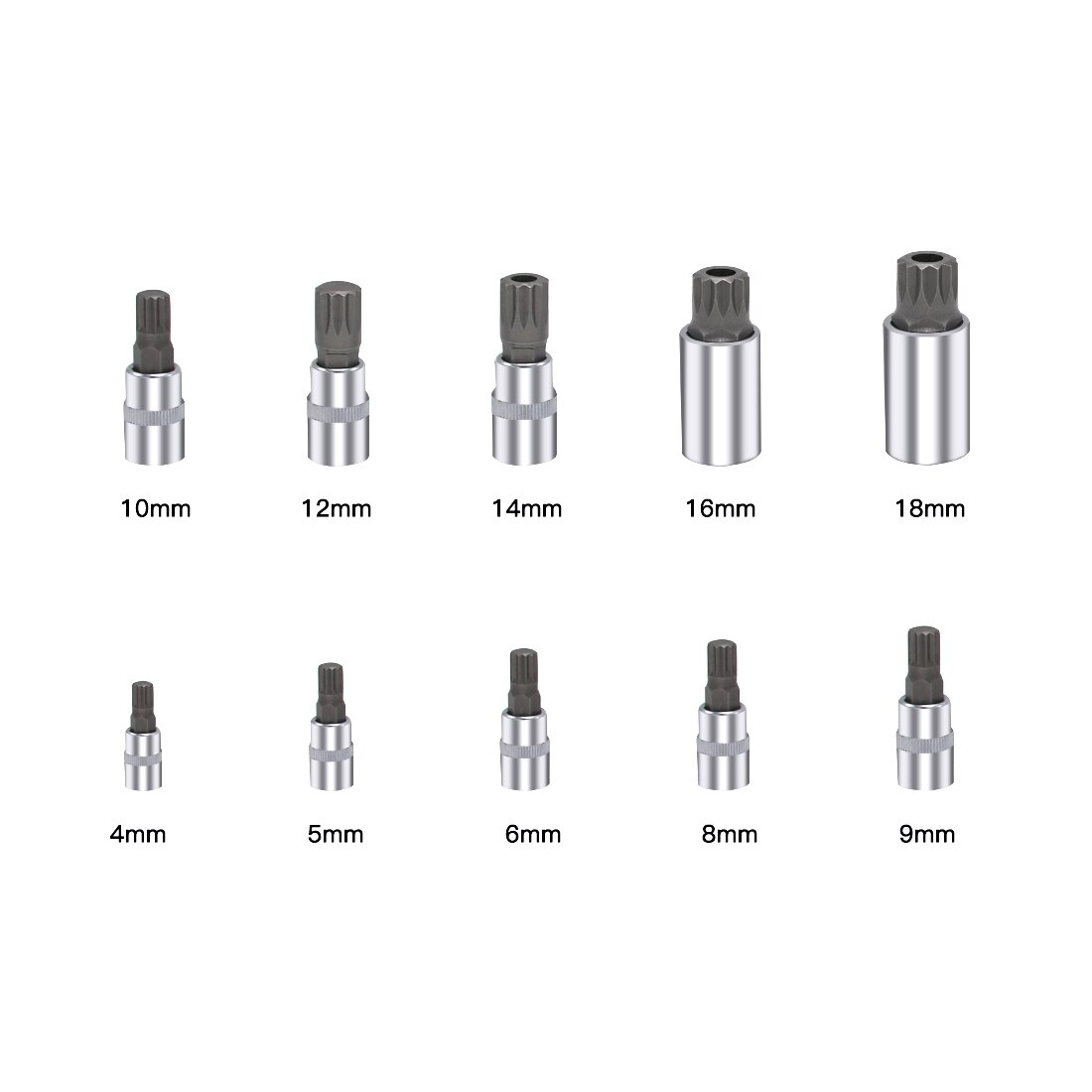 10Pcs Xzn Triple Vierkante Spline Bit Socket Set 3... – Grandado