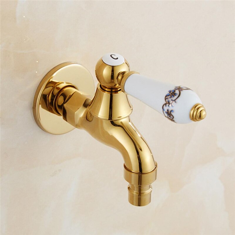 Wall-Mounted Faucet Bibcocks Brass Tap Decorative ... – Grandado