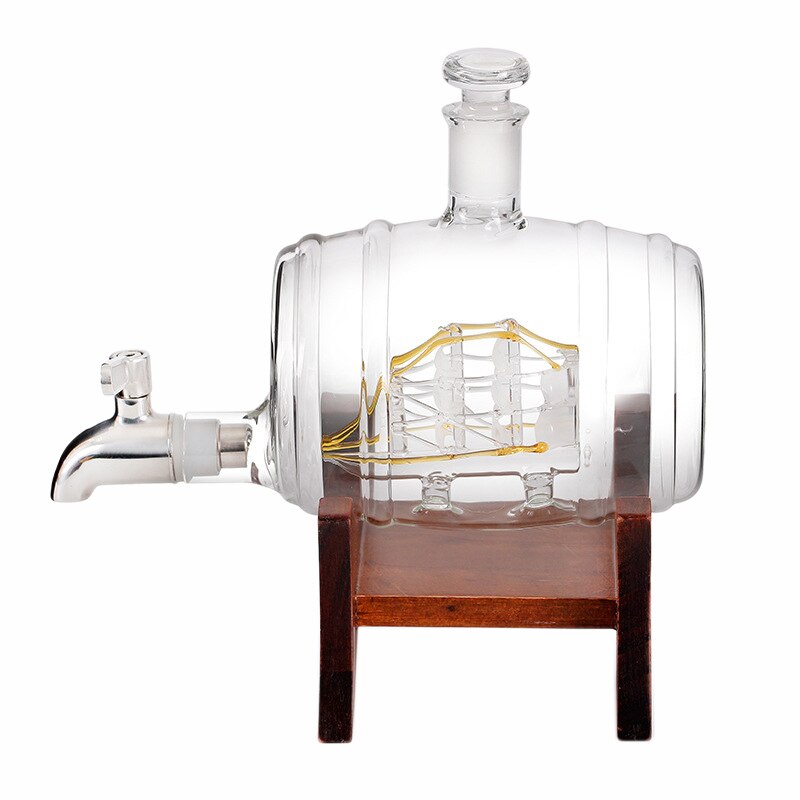 Kreative Barrel Whiskey Decanter Set 1000Ml Schnap... – Grandado