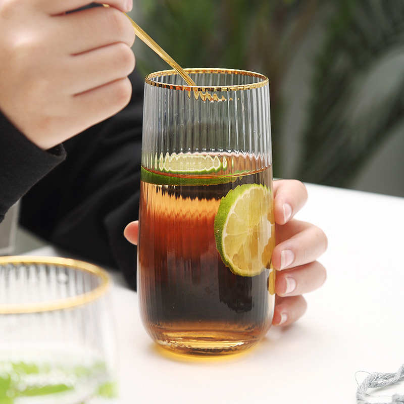 Nordic Light Luxury Wind Cup Phnom Penh Striped Gl... – Vicedeal