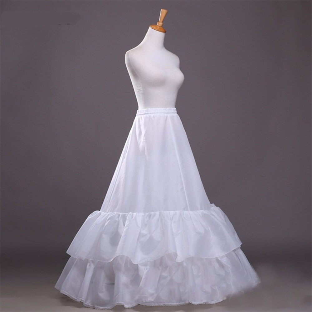 Ruffle A Line 2 Hoops 2 Layers Wedding Petticoats ... – Grandado