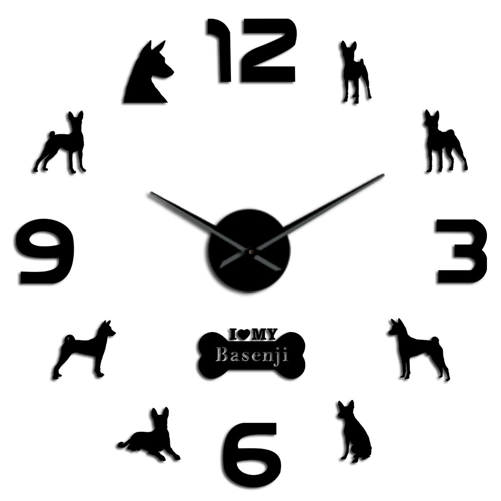 Love My Basenji African Terrier Big Wall Clock Lar... – Grandado