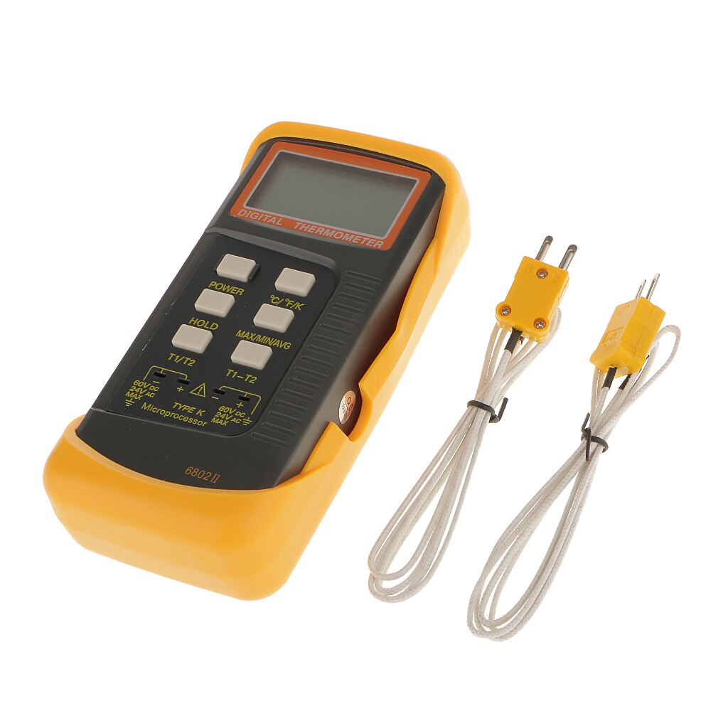 LCD Digital Thermometer 2 K-Type Dual Two Channel ... – Grandado