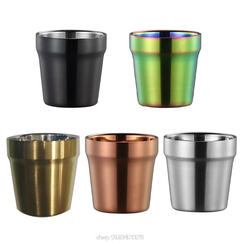 340 Edelstahl Kaffee Becher Doppel Wand Bier Wein ... – Vicedeal