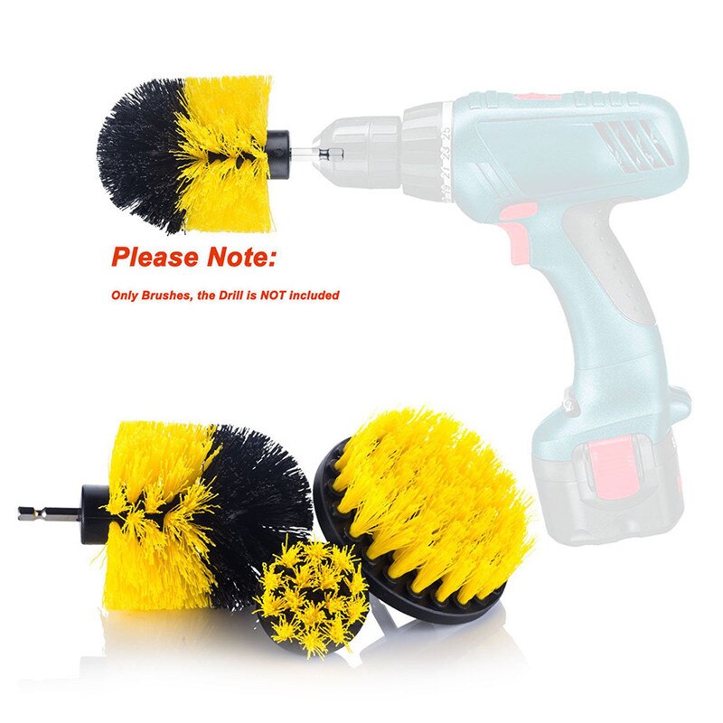 3pcs Power Scrubber Brush Set For Car Wheel Bathro... – Grandado