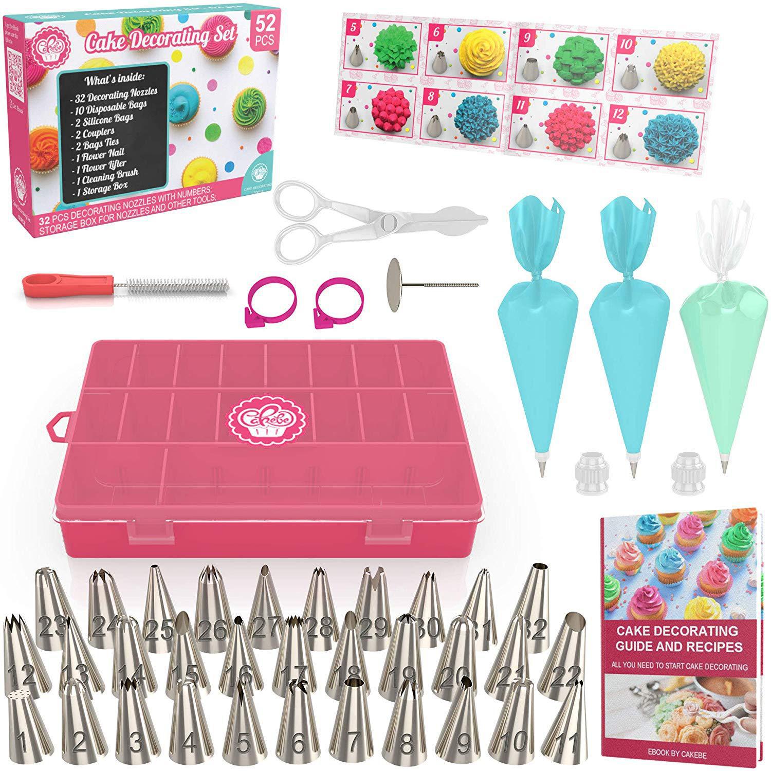 Pink Baking Kit 52 Piece Cake Decorating Tools Dec... – Vicedeal