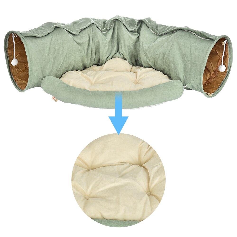 Cat Tunnel Tube Collapsible Removeable Pet Interac... – Grandado