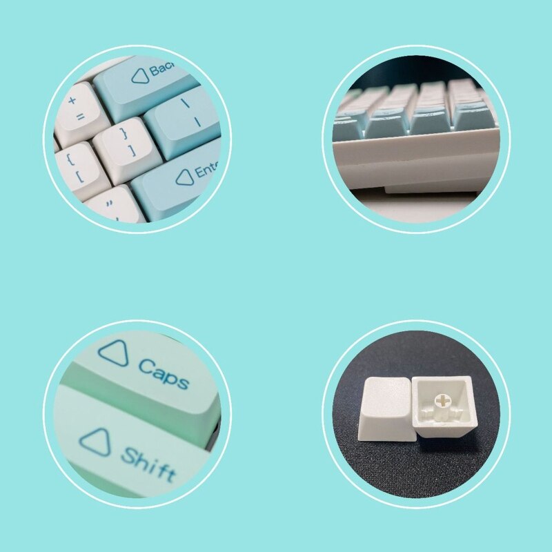 Keycaps only,133Keys Minimalist Ice Mint Keycap XD... – Grandado