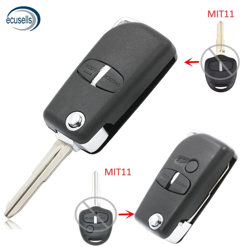 Modified Folding Remote Key Shell 2 Button for-MIT... – Grandado