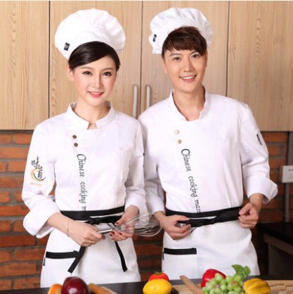 Black Long Sleeve Master Cook Work Uniforms Restau... – Grandado