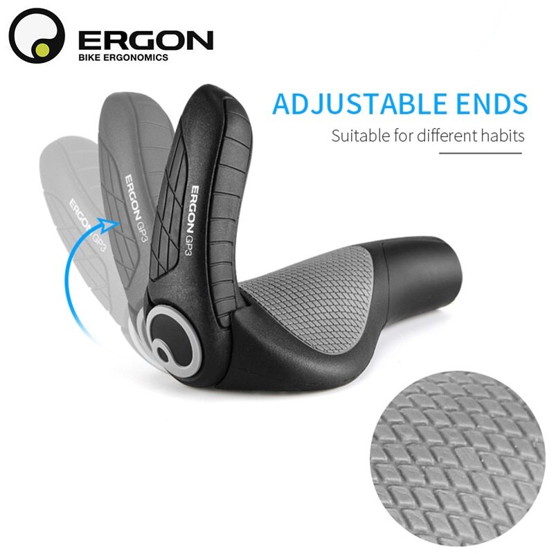 Ergon Bicycle Handlebar Grips GP1 GP3 MTB Road Bik... – Grandado