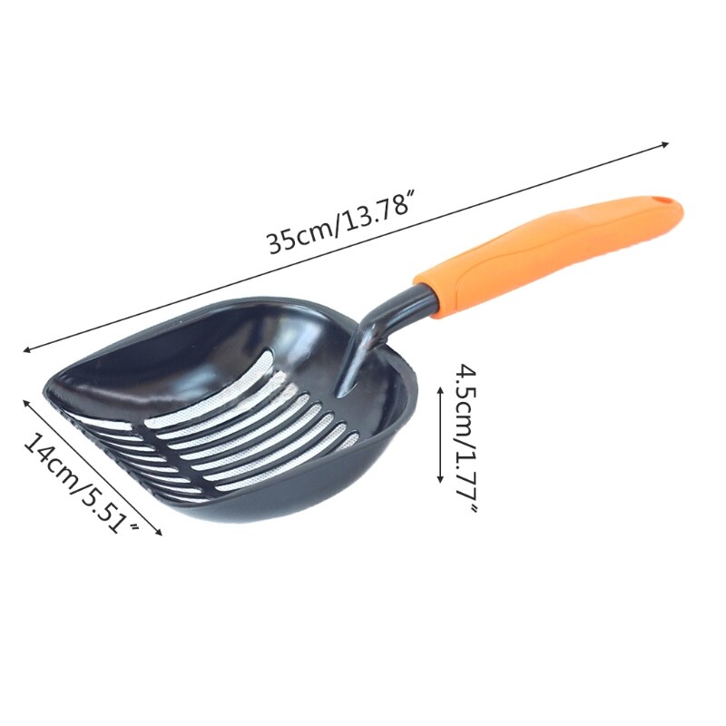 Wooden Handle Ruled Grid Mesh Litter Scoop with No... – Grandado