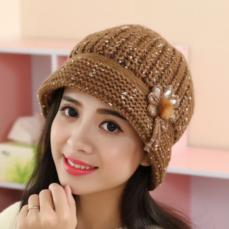 knit Letter Bonnet Beanie Caps Outdoor Riding Sets... – Grandado