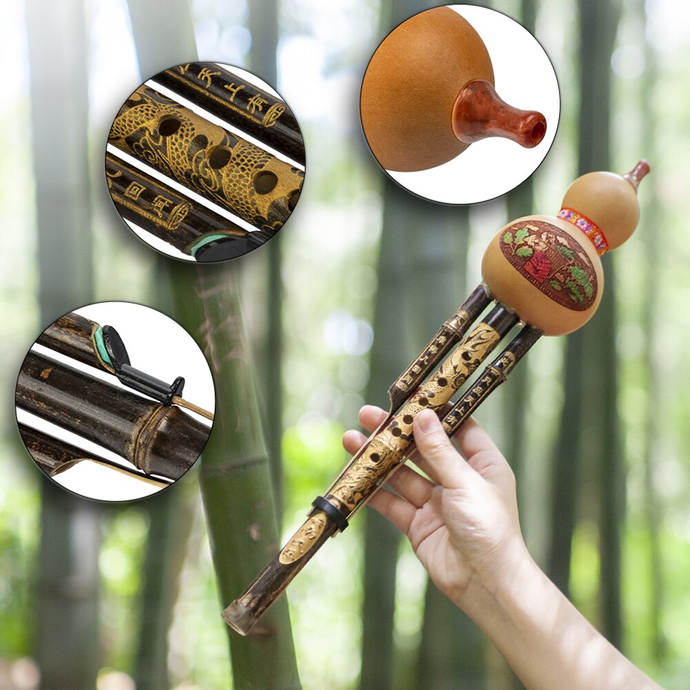Chinese Traditional Instrument Hulusi C Key Flute ... – Vicedeal