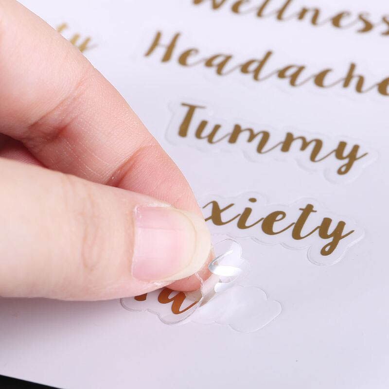 Gold Essential Oil Bottles Labels Body Stickers Ho... – Vicedeal