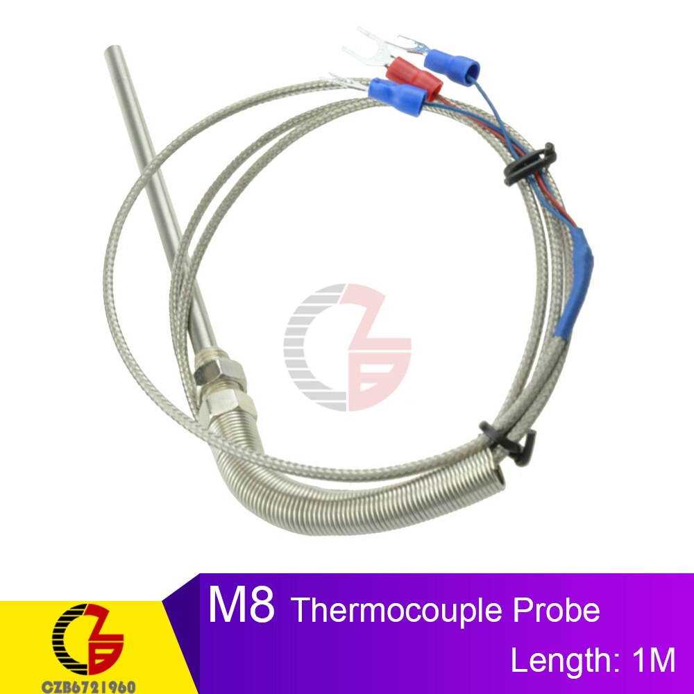 1M 2M PT100 M6 M8 K Type Screw Thermocouple Temper... – Grandado