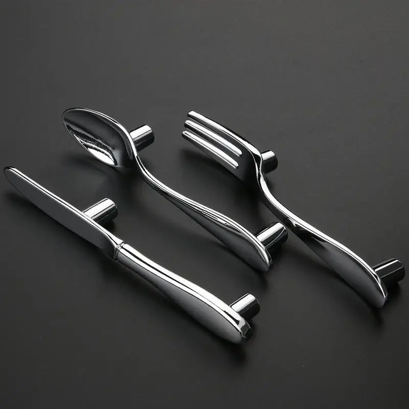 3pcs Knife Spoon Fork Shape Kitchen Cabinet Knobs ... – Vicedeal
