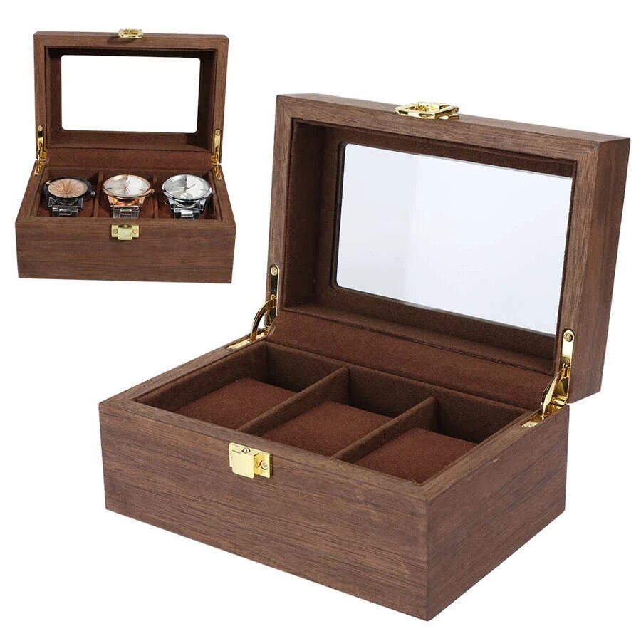 Caja de exhibición de reloj de madera, estuche de ... – Vicedeal