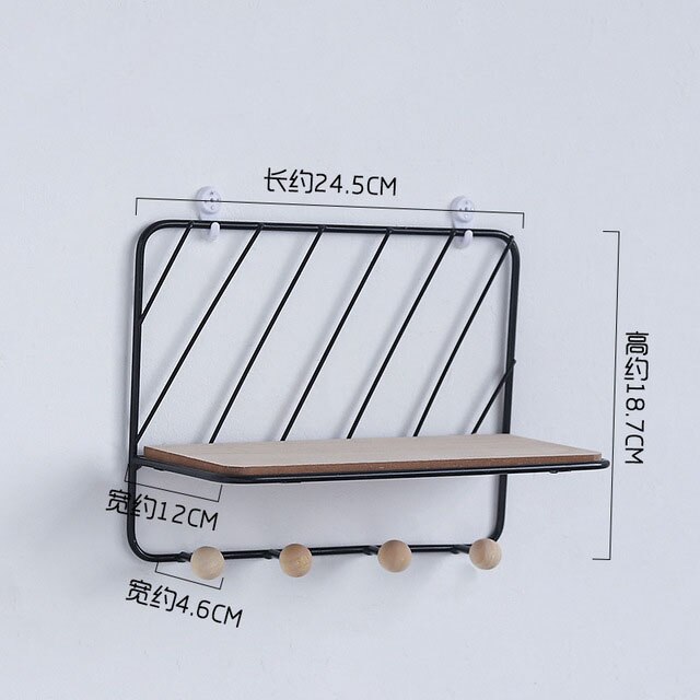 Multifunctionele Decoratieve Planken Opbergrek Hou... – Grandado