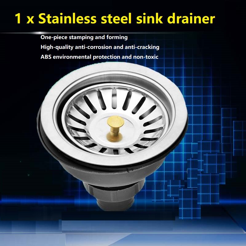 110 universal stainless steel sink drain semi-stee... – Grandado