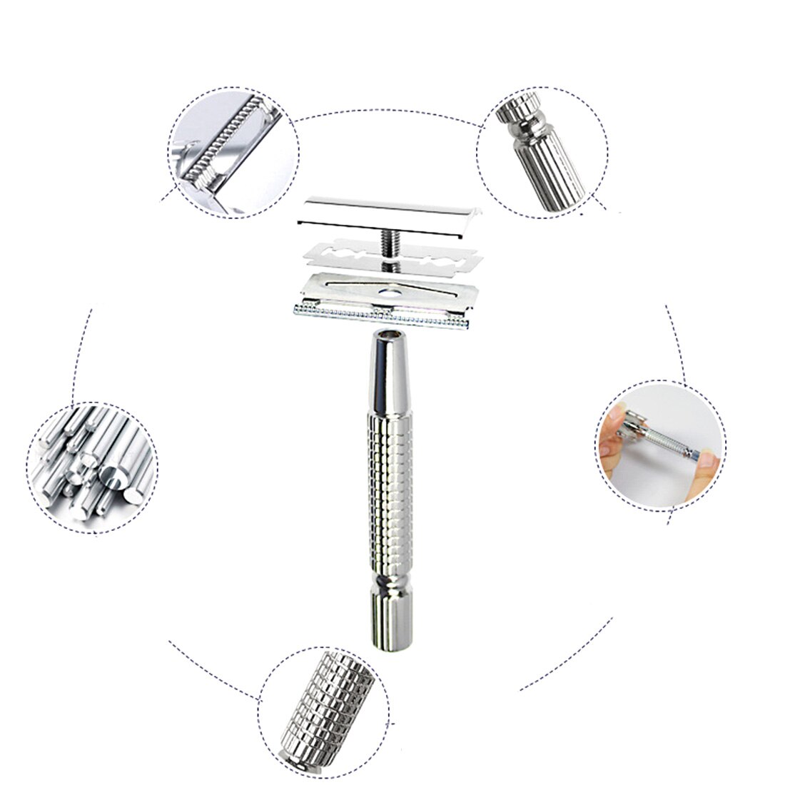 Short Handle Classic Safety Razor Double Edge Mens... – Grandado