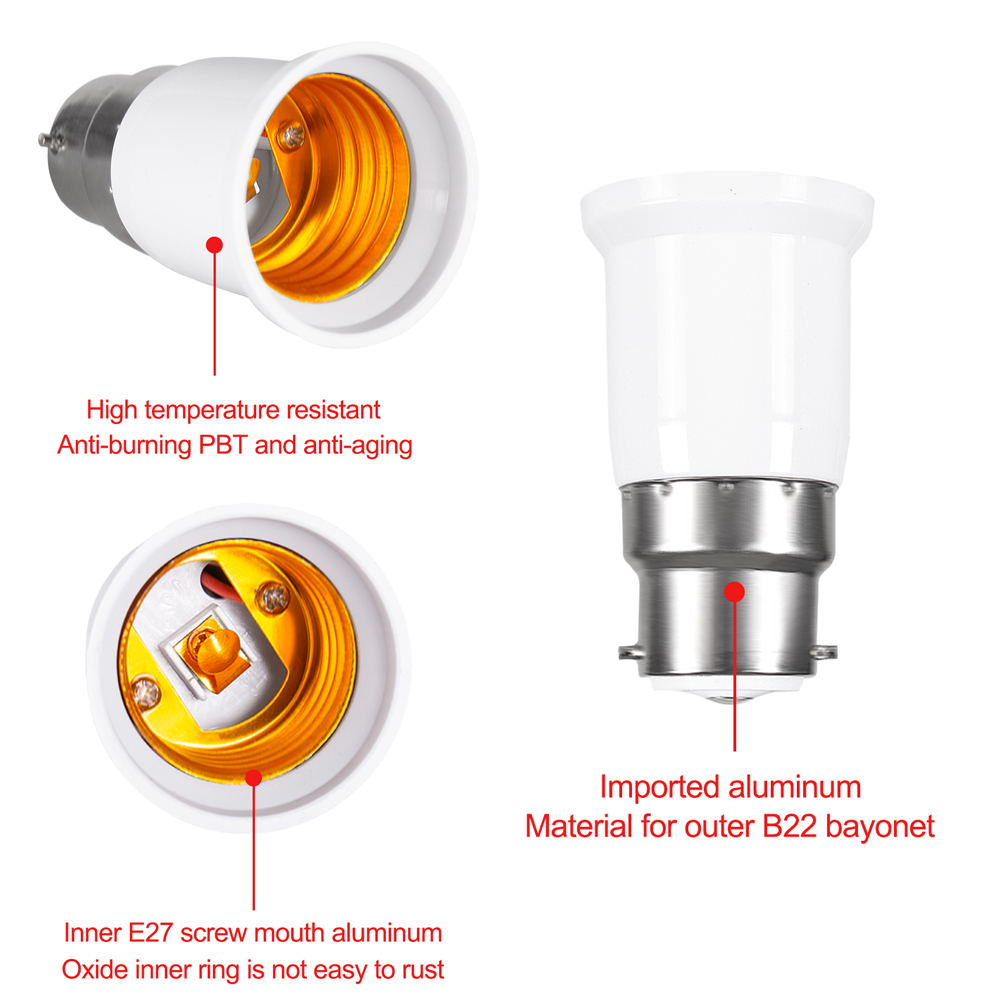 Adaptateur B22 à E27 pour support de lampe, conver... – Grandado