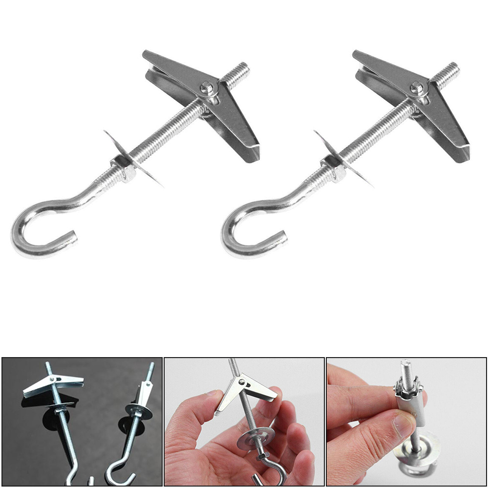2 PCS Ceiling Swivel Hooks Reusable Metal Spring T... – Grandado