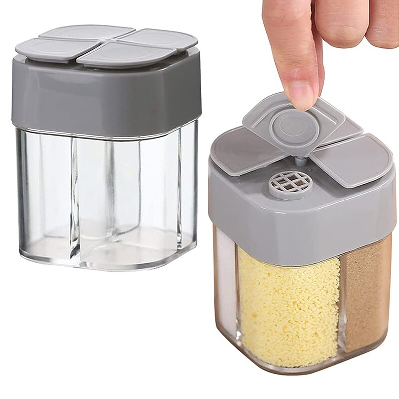 ! 2 Pcs Spice Container,4 Grids Crystal Seasoning ... – Grandado