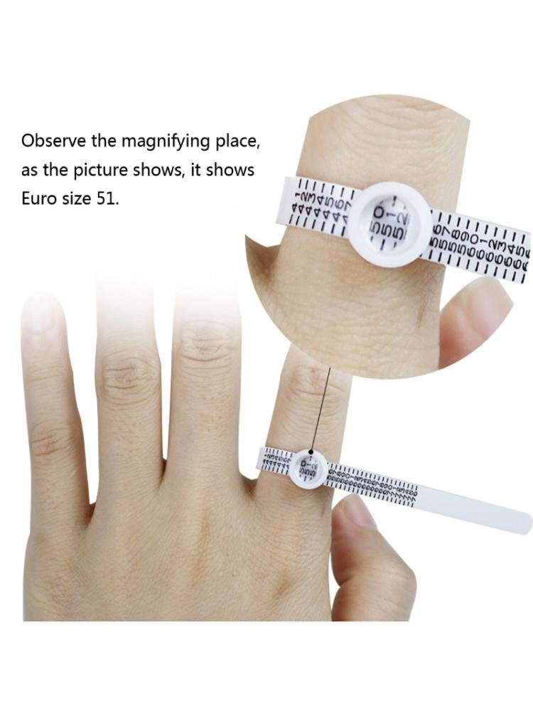 Plastic Ring Sizer Meten Met 5X Vergrootglas Clear... – Vicedeal