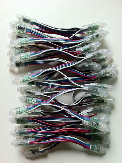 50 pz/string 12mm WS2801 controllato Diffuso RGB F... – Grandado