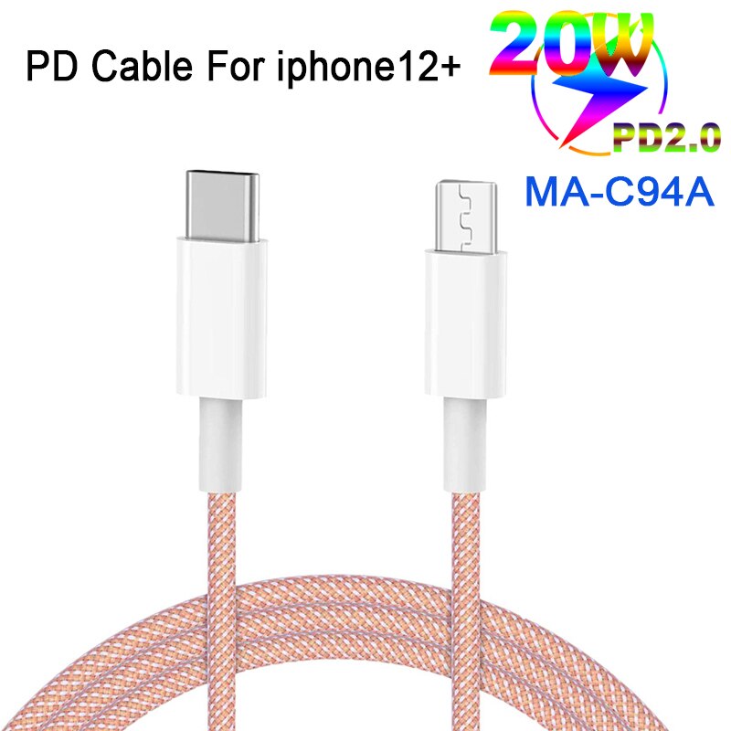USB C Cable for iPhone 11 12 13 pro 20W Fast Charg... – Grandado
