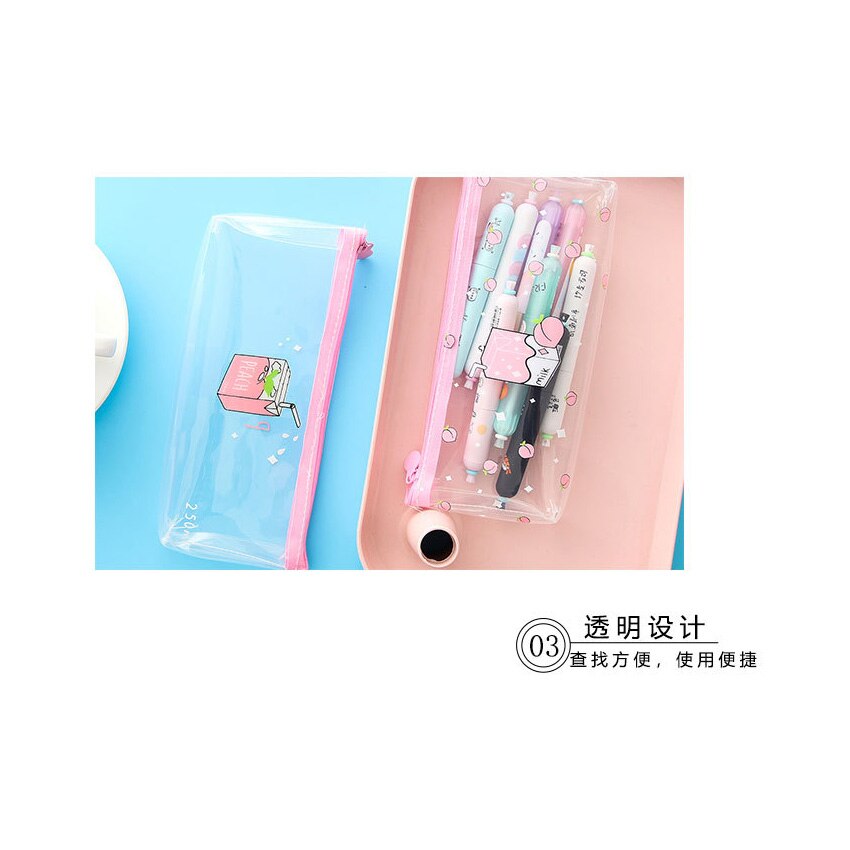 1pcs/pack Small Fresh Transparent Pencil Case Thre... – Grandado