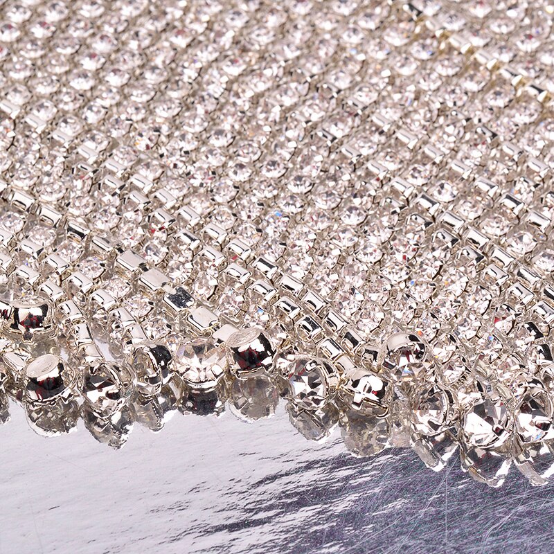 Junao 45 Cm Glitter Ab Glas Strass Trim Chain Crys... – Grandado