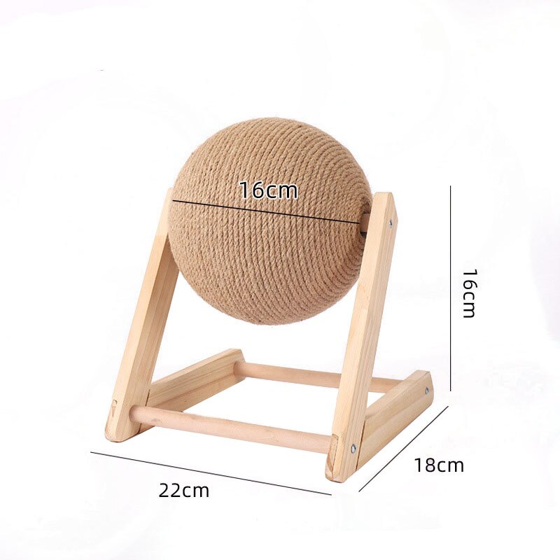 Wooden Cat Scratcher Cat Scratching Ball Toy Inter... – Grandado