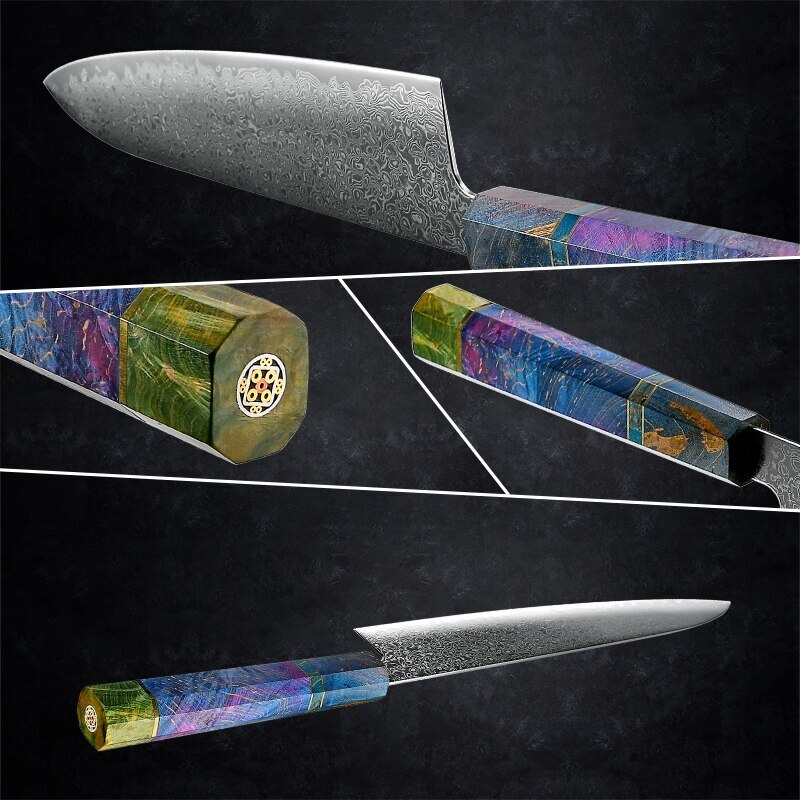 Japanese Kitchen Knives 9 Inch Gyuto Knife VG10 Da... – Grandado