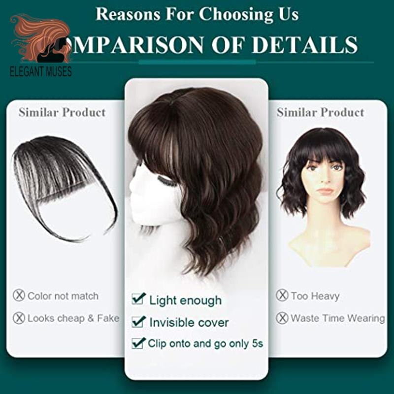 MUSES Wavy Hair Toppers with Bangs Hair Extension ... – Grandado