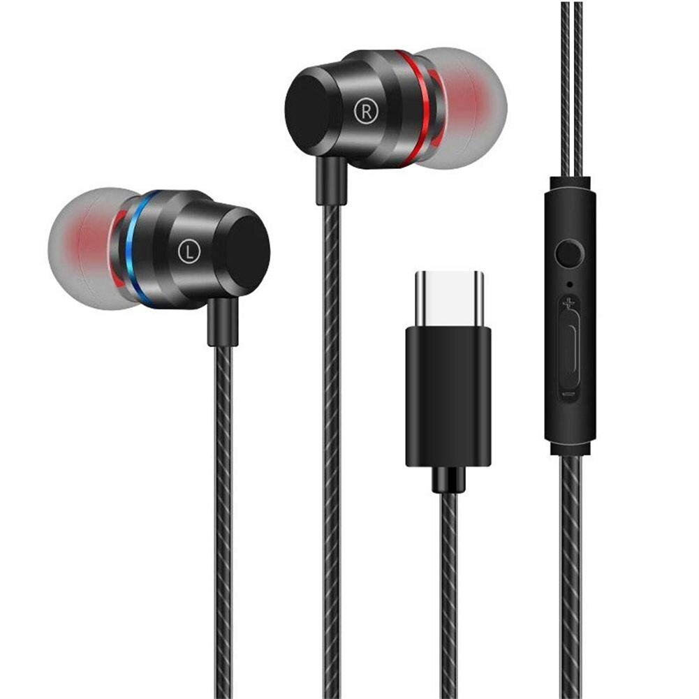 Type-C Wired Headphones In-Ear Noise Canceling Hea... – Vicedeal