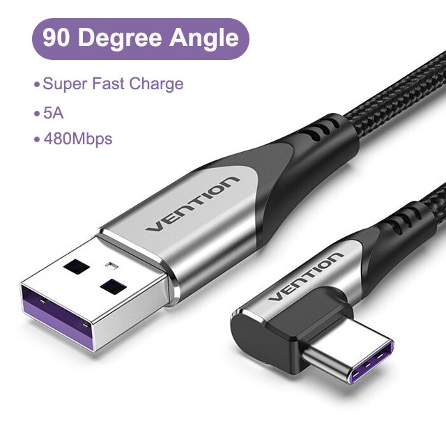 VENTION 5A 40W Type C Cable USB-C Super Fast Charg... – Vicedeal