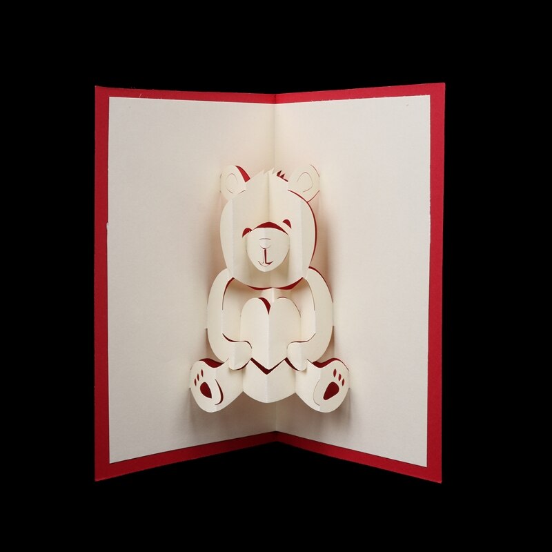 Lovely 3D Bear Up Greeting Card Handmade Birthday ... – Grandado