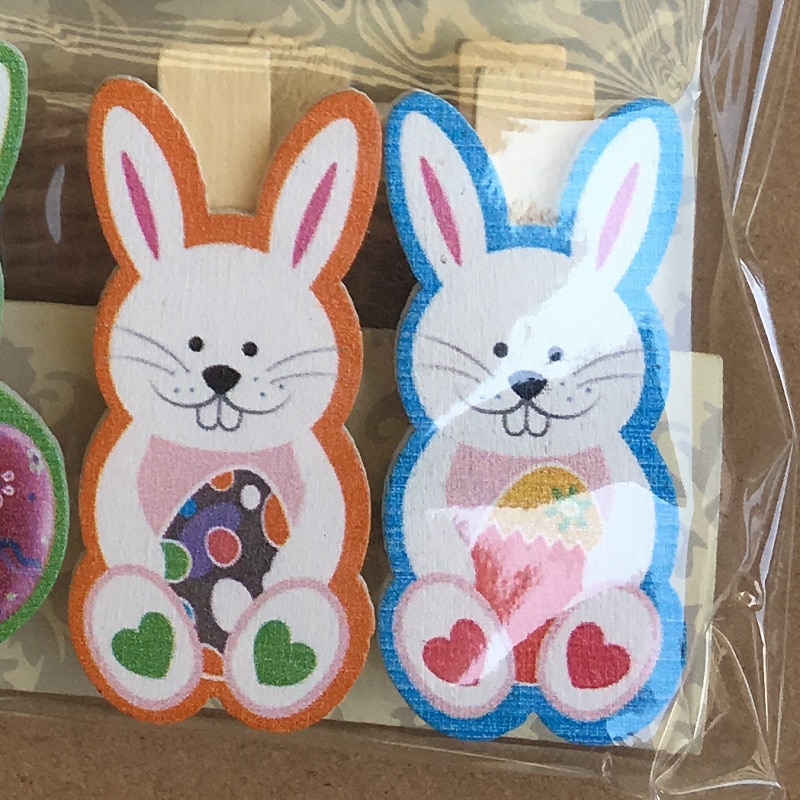 10pcs Easter Wooden for Photo Clips Handmade Carto... – Grandado