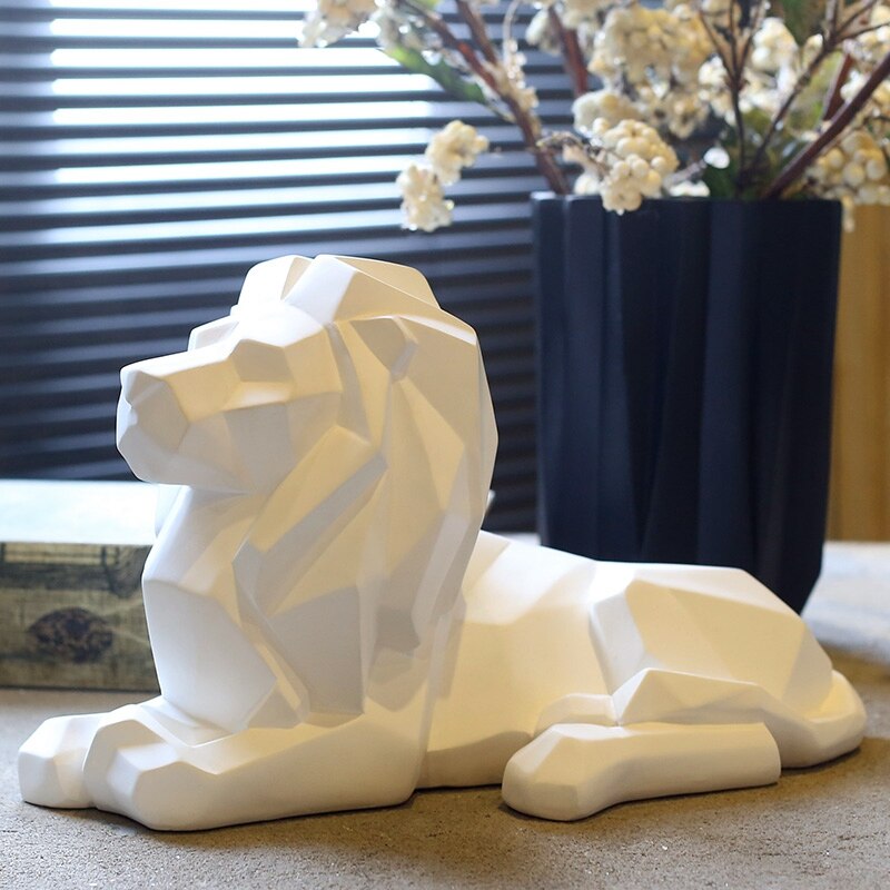 Lion Resin Model Crafts Ornaments Office Bar Lion ... – Grandado