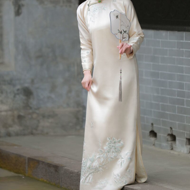 Vintage Simple Long Qipao Women Ethnic Style Chine... – Vicedeal